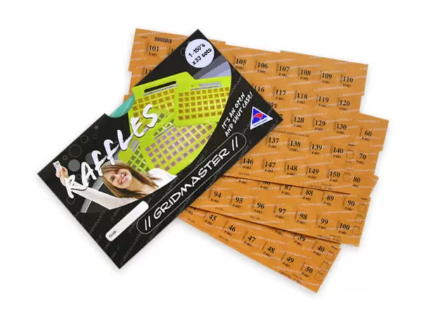 Raffle Tickets (1-40's)100 Sheets - Gridmaster